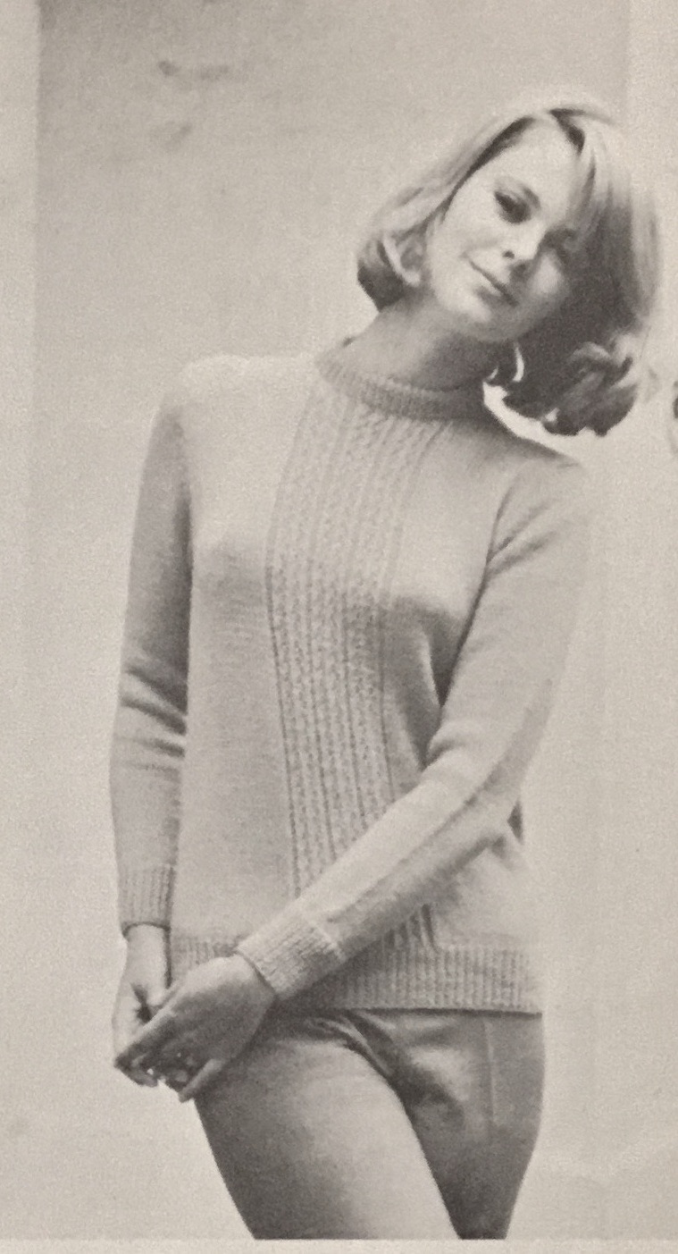 December 1964: Front Panel Classic Sweater – The Stitchcraft Sixties